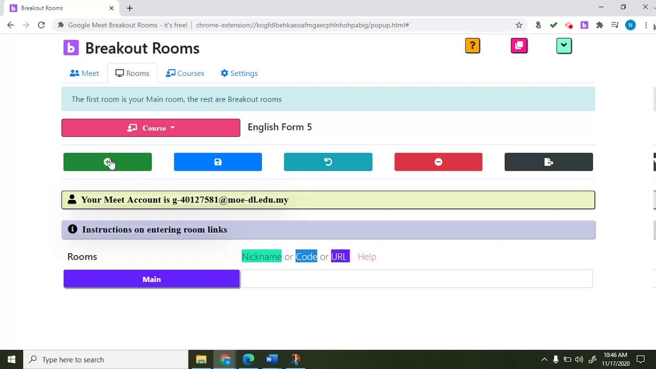 Using Breakout Room extension for Google Meet Part 1 - YouTube