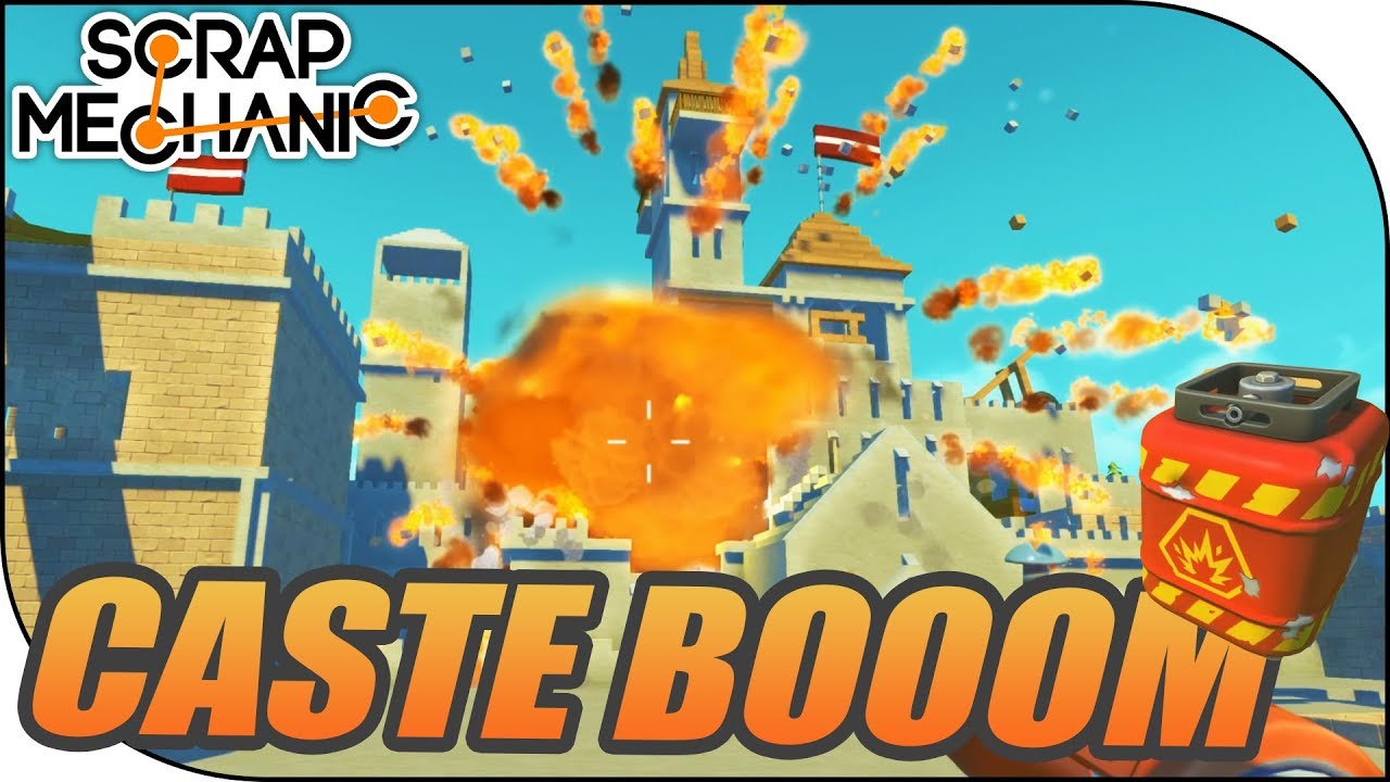DESTROYING MEDIEVAL CASTLE WITH CATAPULT , Scrap Mechanic #175 - YouTube