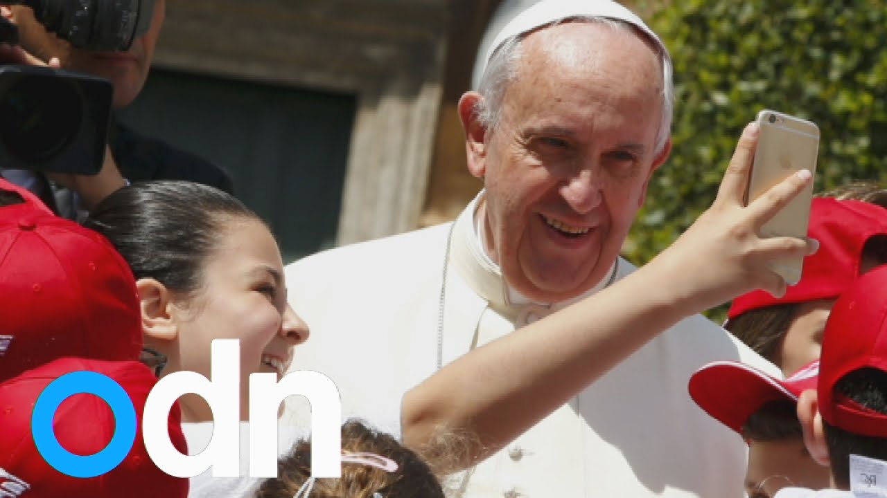 The Selfie Pope: Pope Francis says selfies make him feel old - YouTube