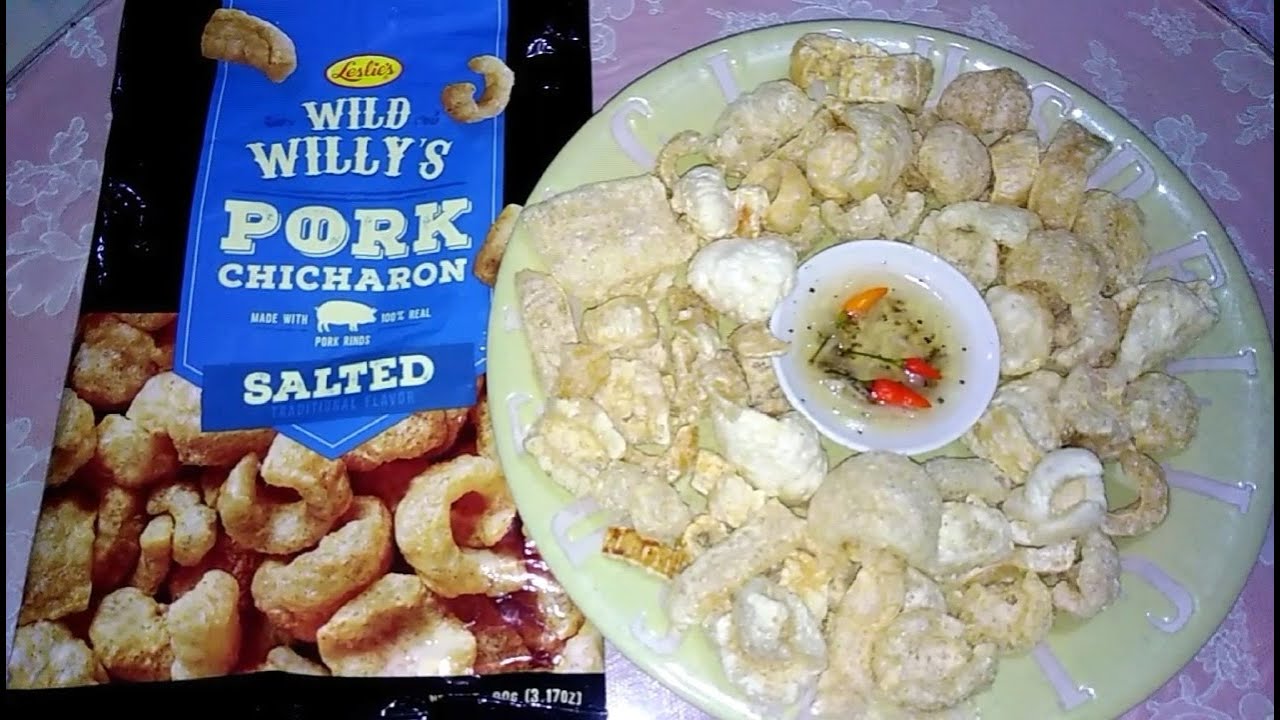 Leslie's Wild Willy's Pork Chicharon Salted Traditional Flavor - YouTube