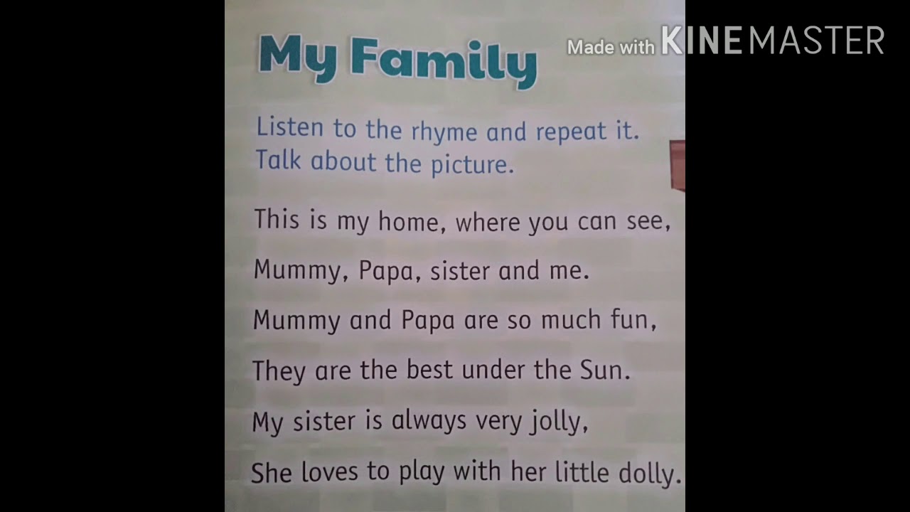 Poem- My Family - YouTube