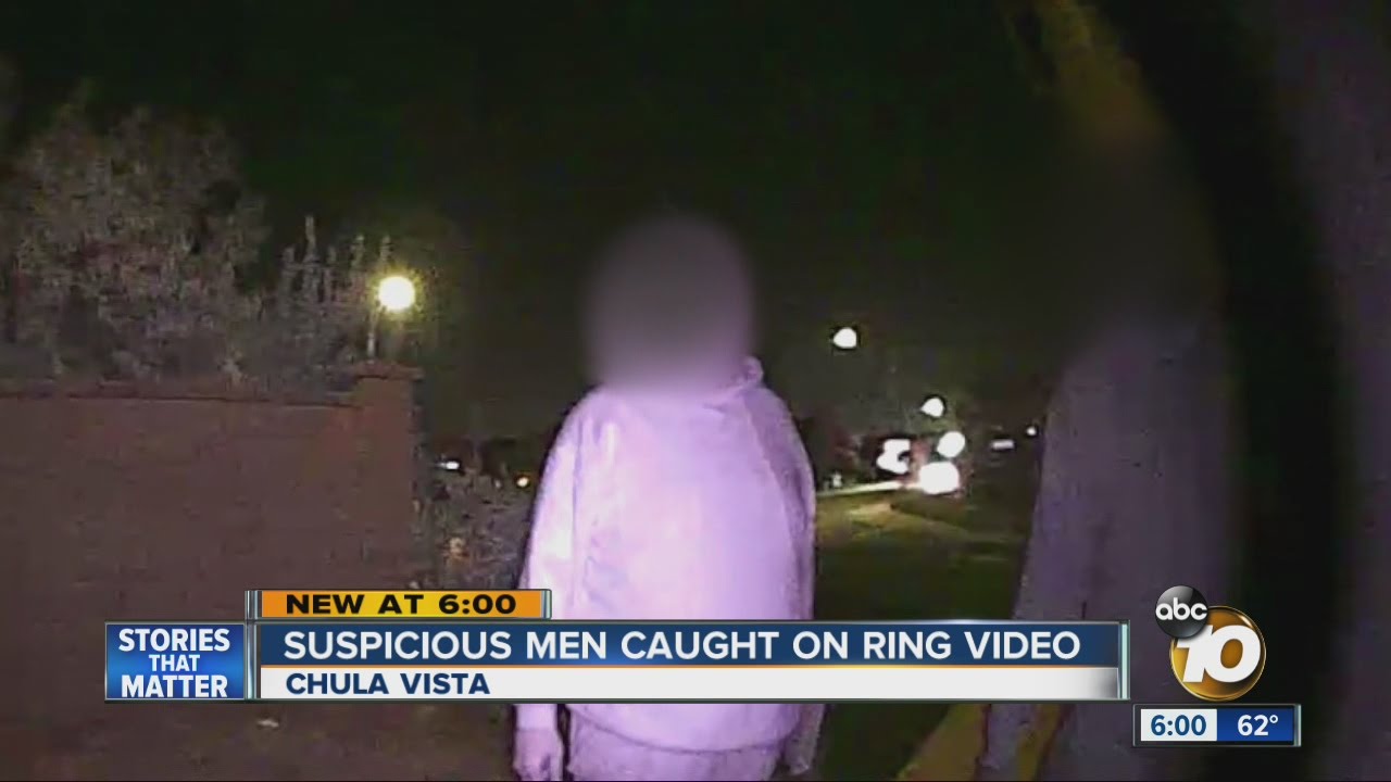 Suspicious men caught on camera discussing home's security device - YouTube