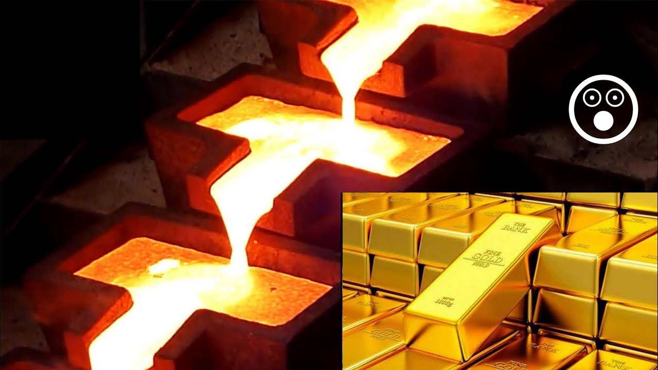 Amazing Melting Pure Gold Technology - Modern Gold Coins and Bars ...