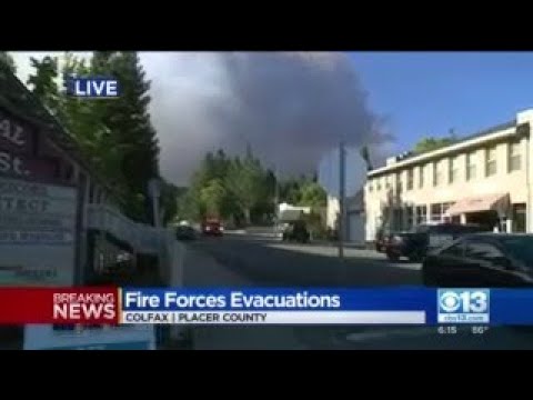 Downtown Colfax Evacuated In River Fire - YouTube