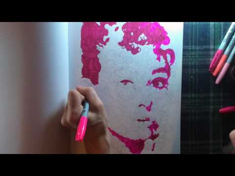 Color With Me - Episode 8 - Querkles: Icons - Time-Lapse - Sharpie