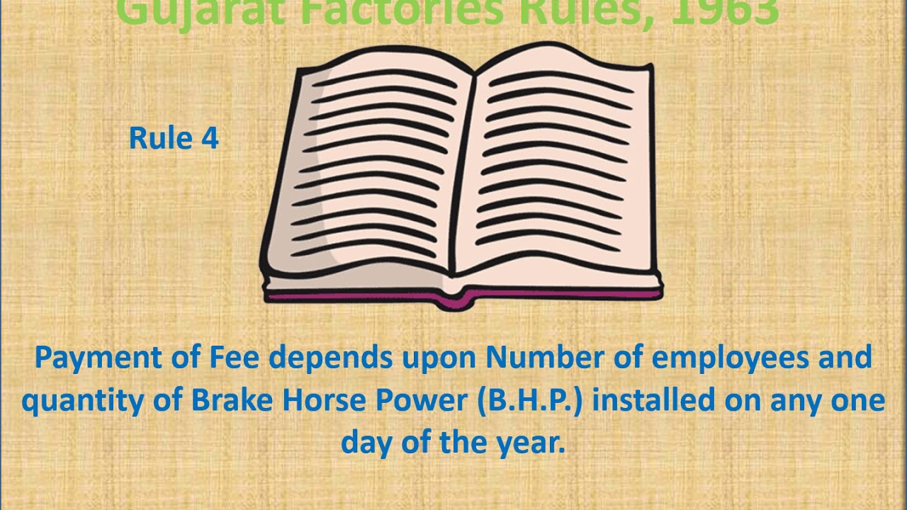 Gujarat Factories Rules Chapter 01 - YouTube