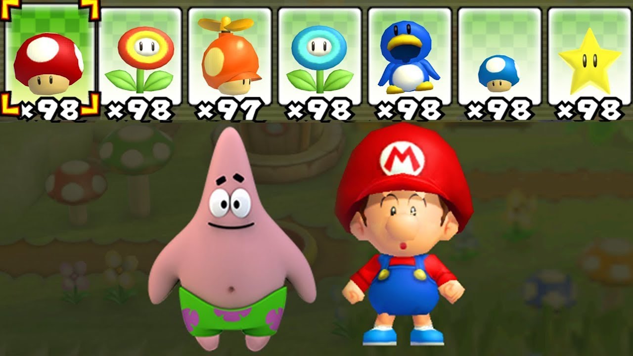 What happens when Baby Mario and Patrick Star uses Mario's Power-Ups ...