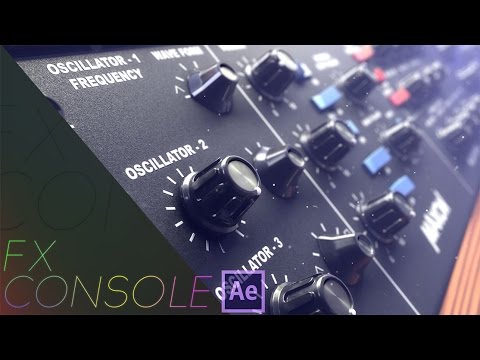 |After effects| New Workflow free Plug-in: FX CONSOLE - YouTube