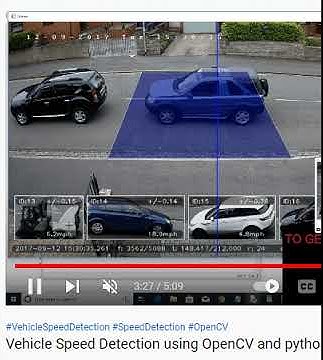Vehicle Speed Detection using OpenCV and python - YouTube