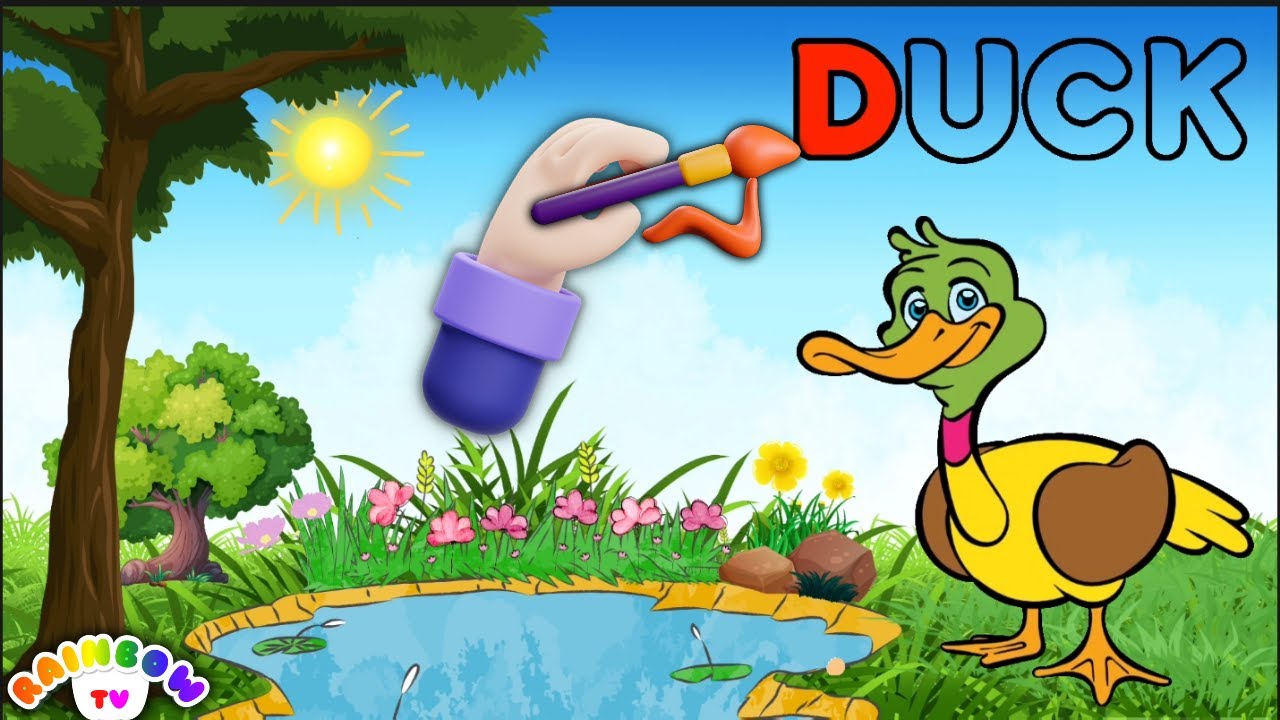 "D" for Duck - Easy English Words, Alphabets, and Colors for Kids and ...