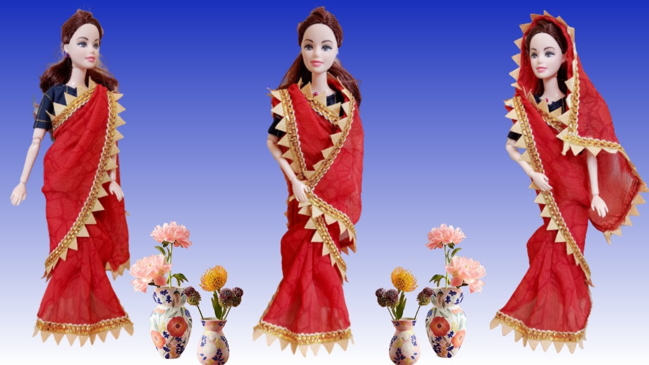 How To Make Barbie Saree Blouse | Barbie Doll Saree Dress Making | # ...
