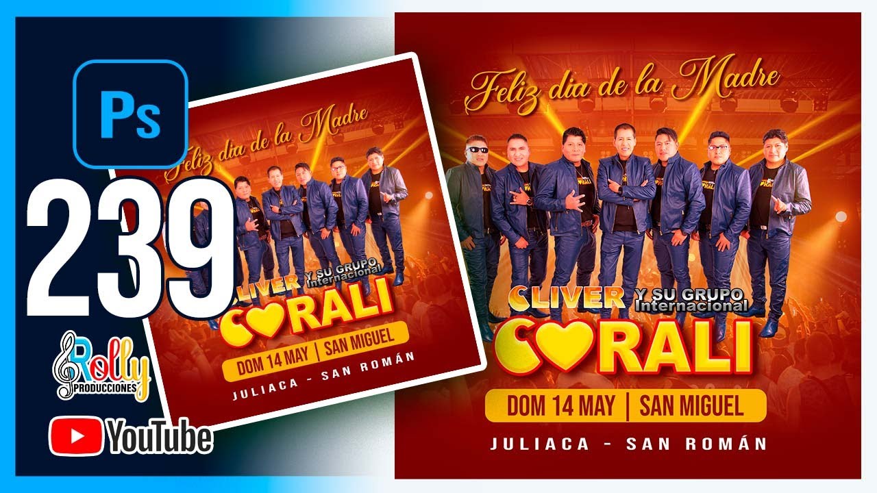 Como realizar en 𝐏𝐇𝐎𝐓𝐎𝐒𝐇𝐎𝐏 Flyers, Afiches, Volantes de 𝐂𝐎𝐑𝐀𝐋𝐈 - YouTube