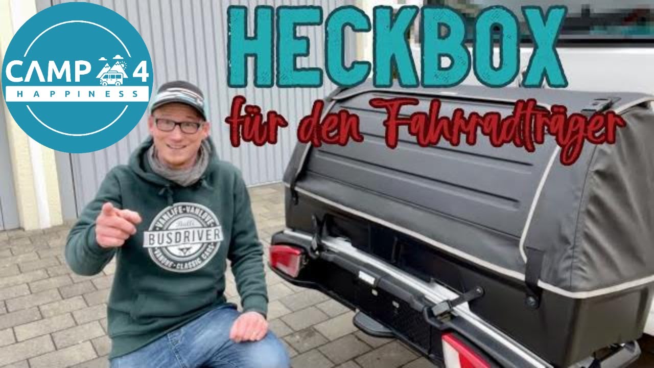 Heckbox für Fahrradträger: Thule BackSpace XT für den VW Bulli (T5, T6 ...