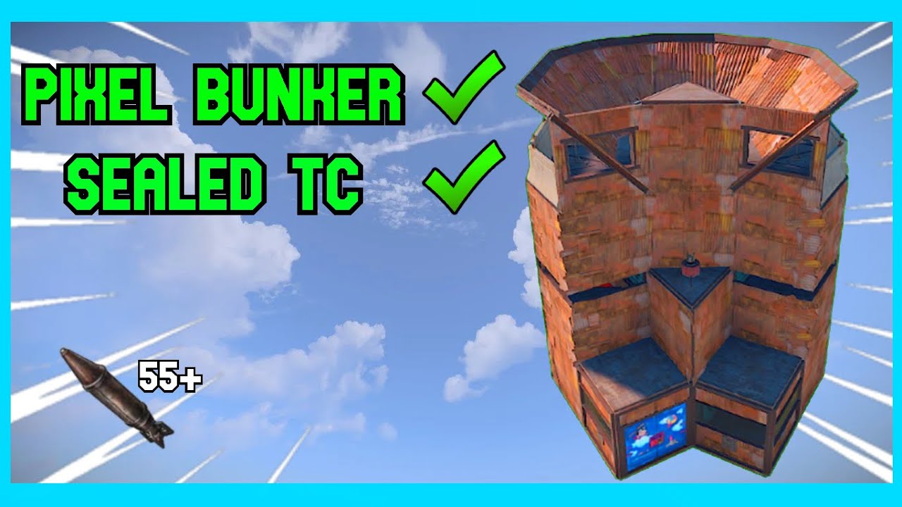 NEW Strong bunker/pixel gap design | solo-quad | Rust base build - YouTube