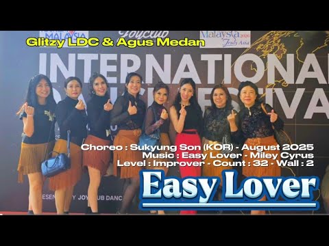 Easy Lover Line Dance by Glitzy Medan - YouTube