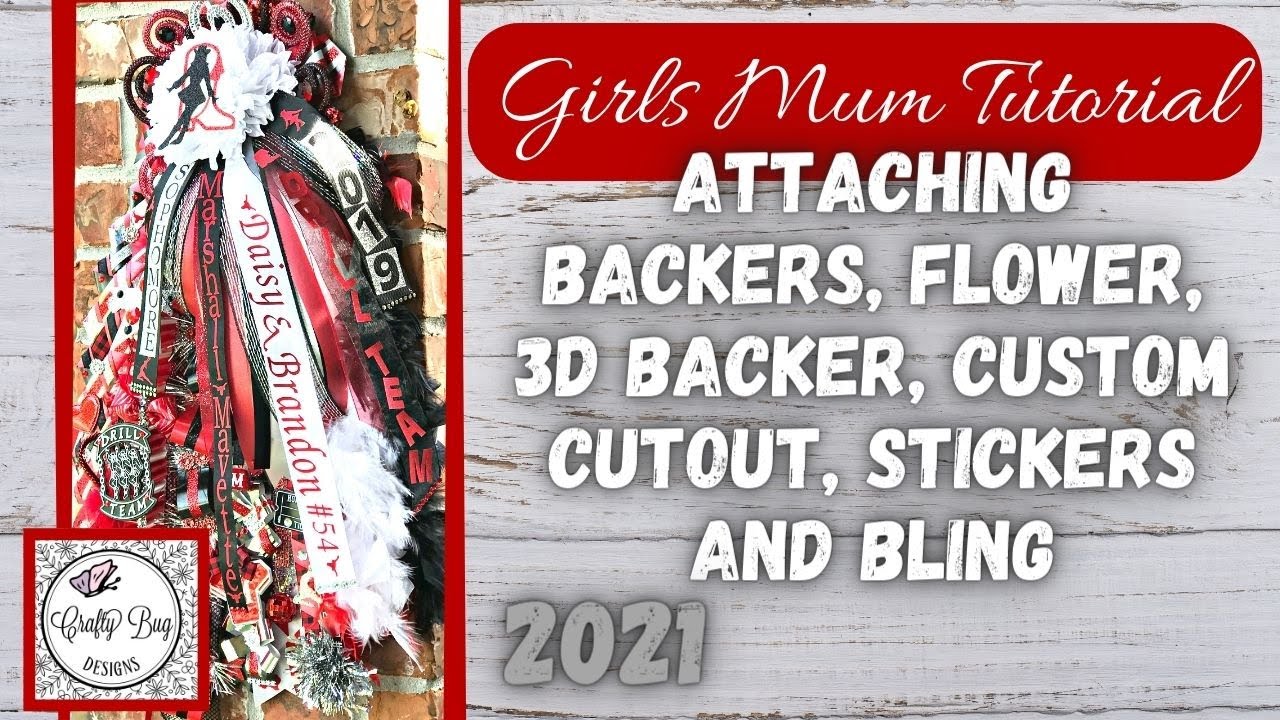 HOW TO MAKE A GIRLS HOMECOMING MUM; homecoming mums DIY; attaching half ...