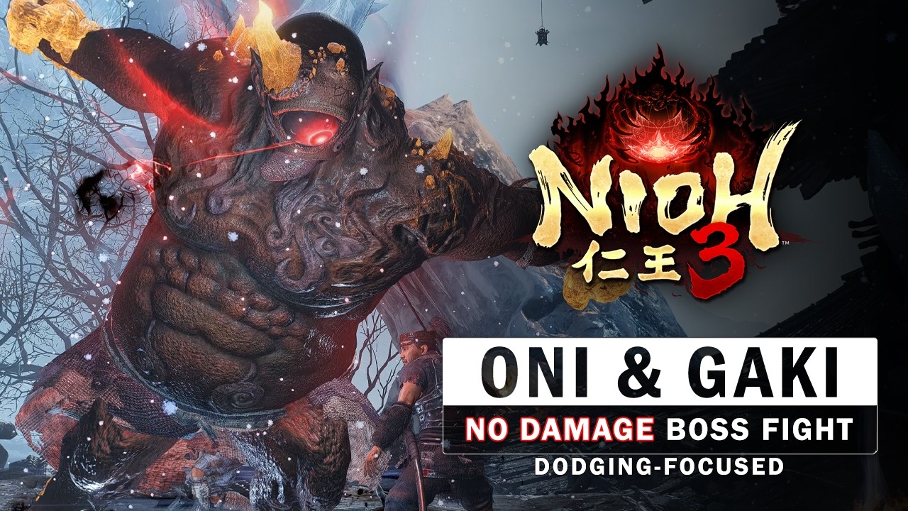 Nioh 3 - One-eyed Oni & Gaki Boss Fight (No Damage) - YouTube