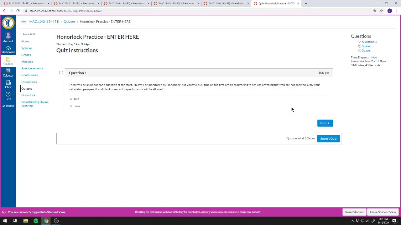 Honorlock Test FAQ - YouTube