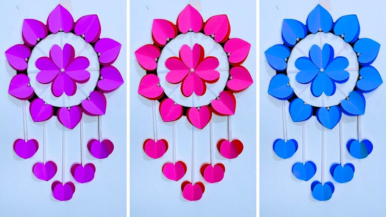 DIY Paper Wall Hanging | Easy & Colorful Home Decor Idea - YouTube