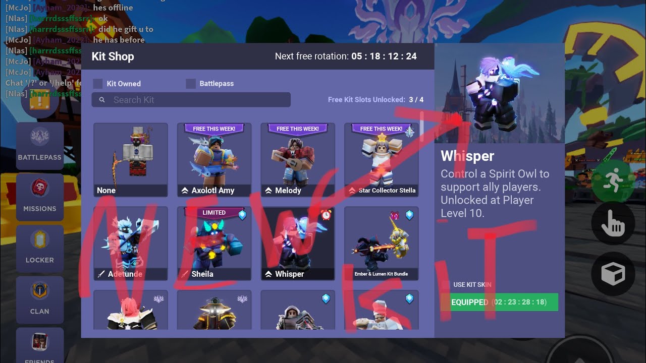 I tried the new whisper kit in roblox bedwars - YouTube