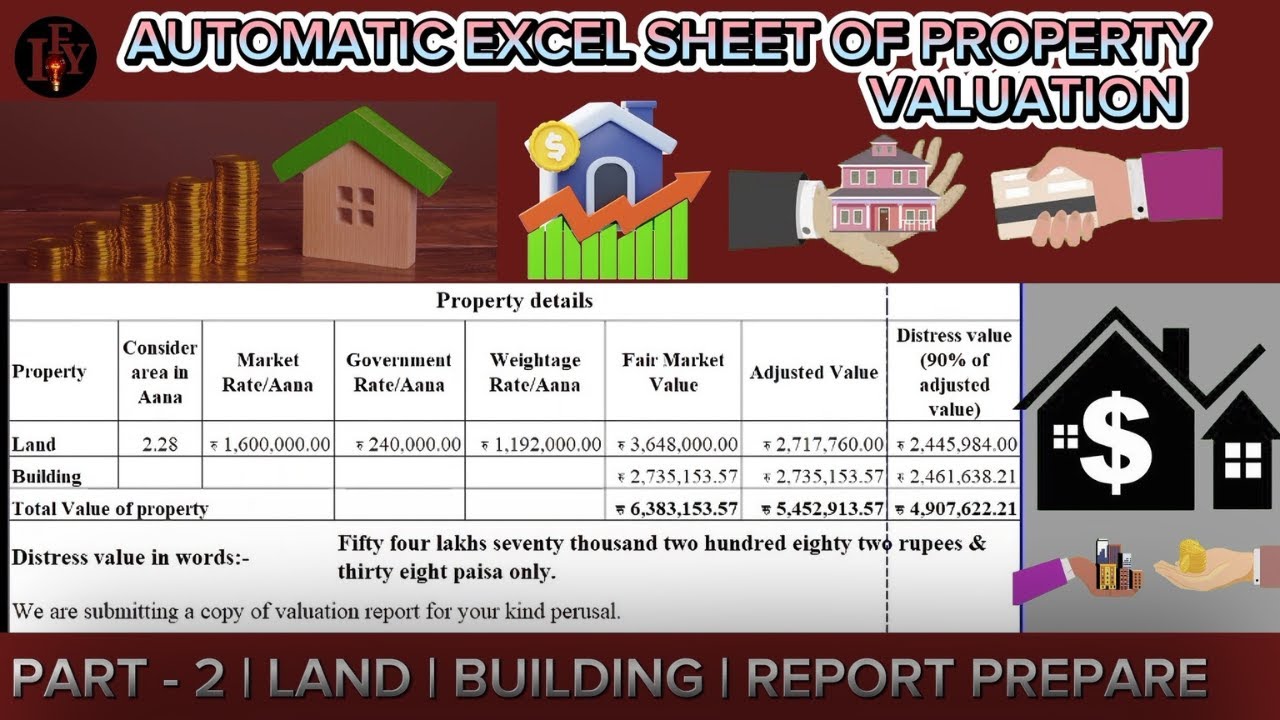 Property Valuation Excel Sheet | Professional Bank Format | Final Part ...