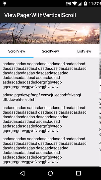 Android Viewpager With Vertical Scroll Youtube 