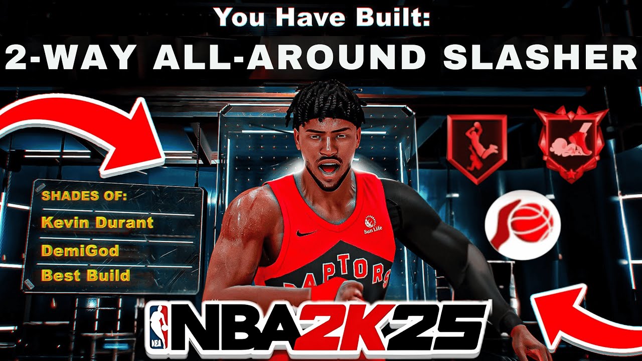 the BEST NBA 2K25 99 DUNK BUILD… (BEST 6’4 2 WAY INSIDE OUT SLASHER ...