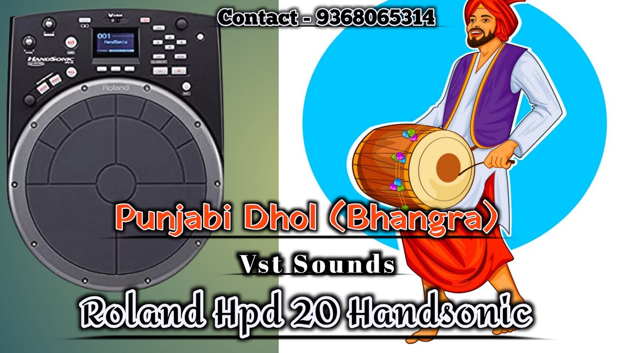 #Roland_Hpd-20_Handsonic #Punjabi_Dhol_Vst_Sounds || Punjabi Bhangra ...