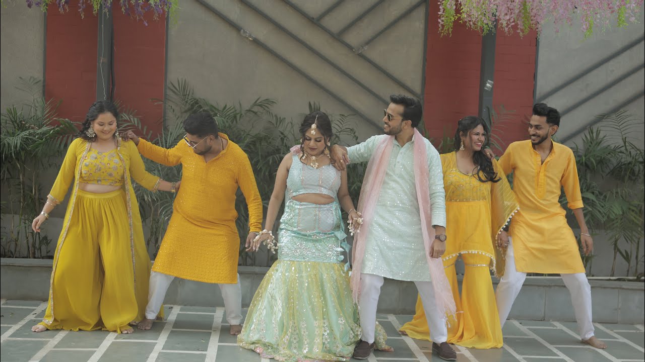 Haldi Dance Performance💛Couple, Bridesmaids, Groomsmen Dance Medley ...