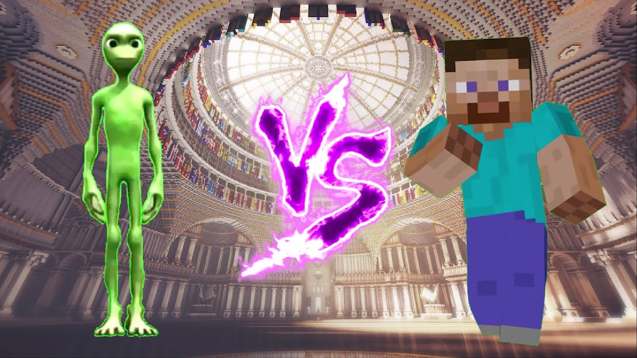 CRAZY ALIEN DANCE CHALLENGE DAME TU COSITA VS STEVE MINECRAFT - YouTube