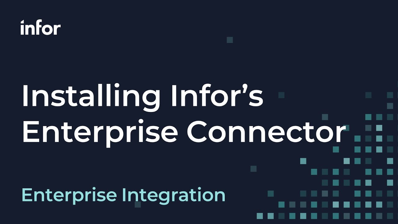 How to install Infor's Enterprise Connector - YouTube