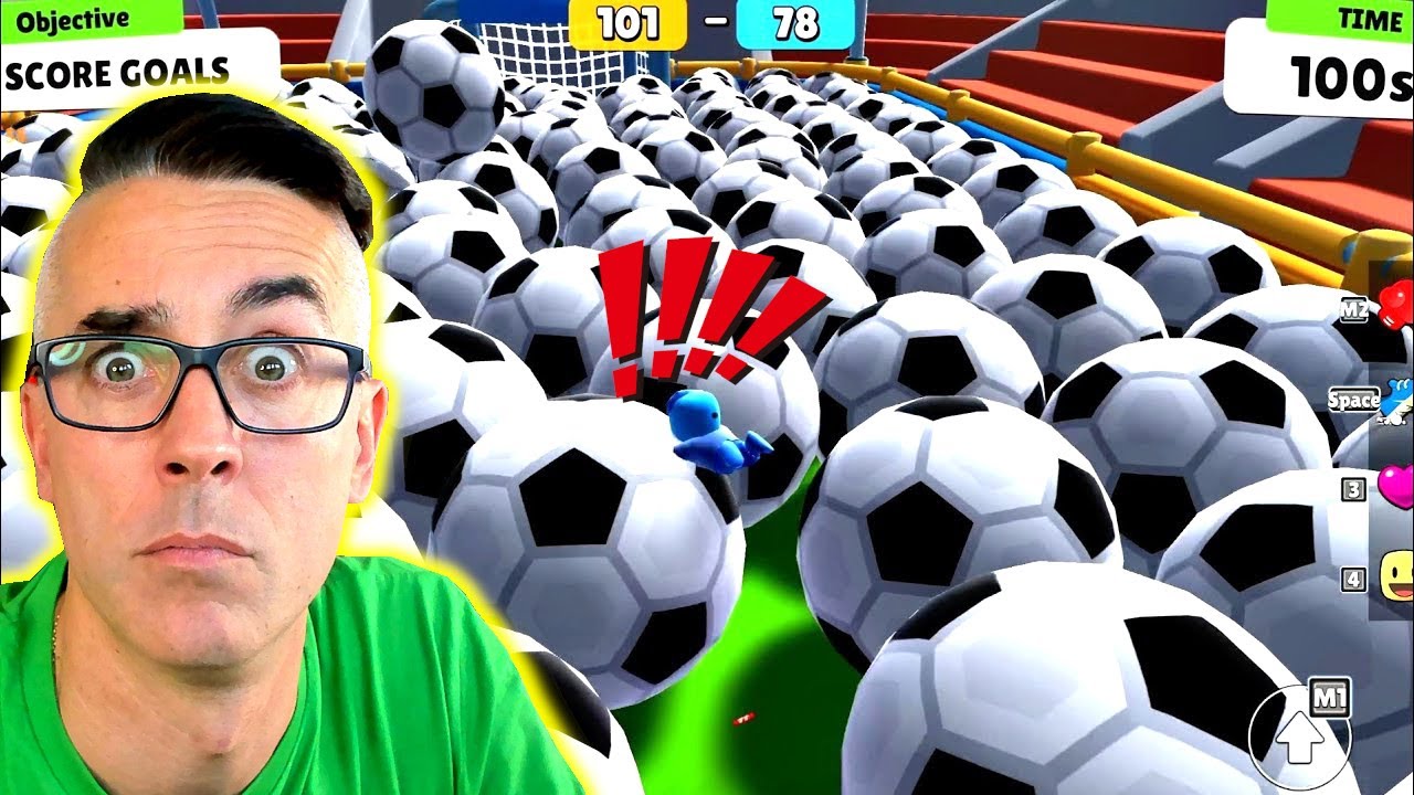 ¿100 BALONES DE FUTBOL EN STUMBLE GUYS? - YouTube