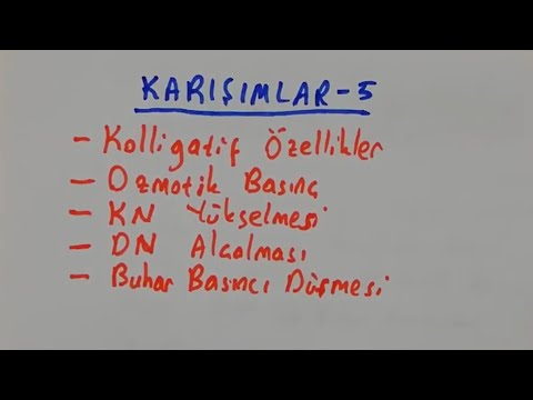 Karışımlar - 5 ( Kimya 10. Sınıf - TYT ) 2020 - 2021 YKS DERS VİDEO