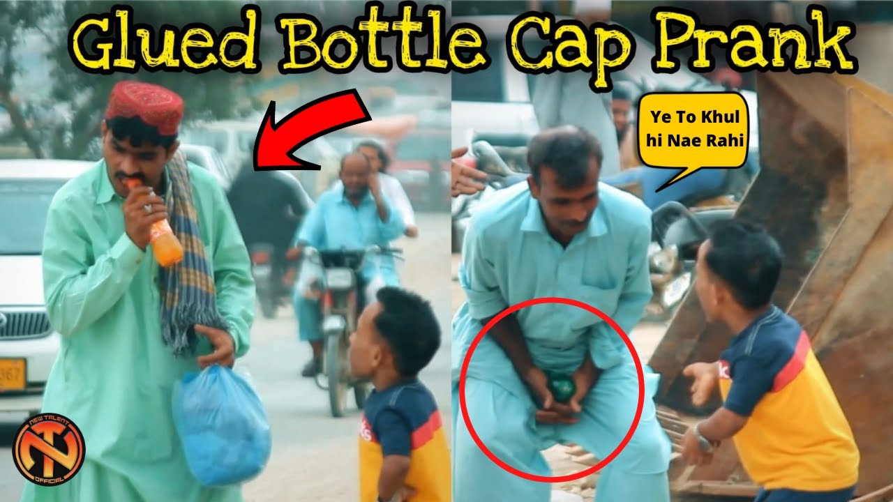 Super Glued Bottle Cap Prank - Funny Reactions | New Talent - YouTube