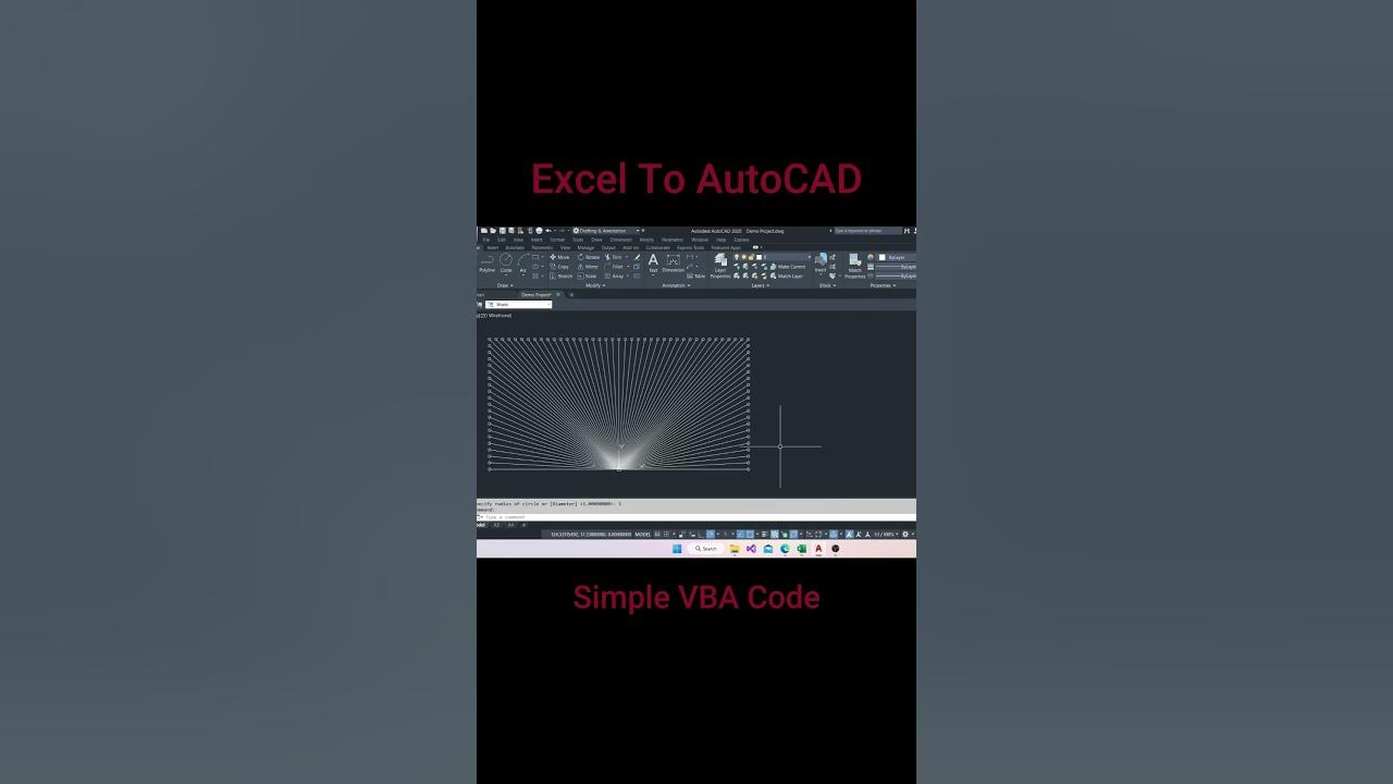Excel to AutoCAD Using VBA #shorts - YouTube
