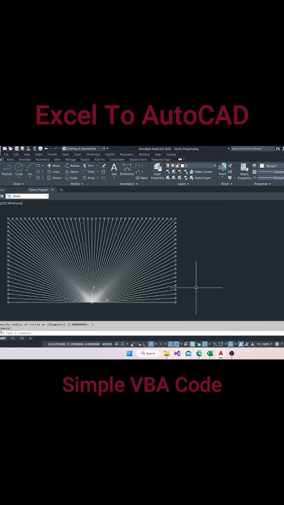 Excel To Autocad Using Vba Shorts Youtube