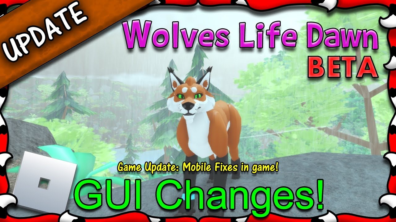 ROBLOX | Wolves Life Dawn BETA - GUI Changes! #65 | 1080HD - YouTube