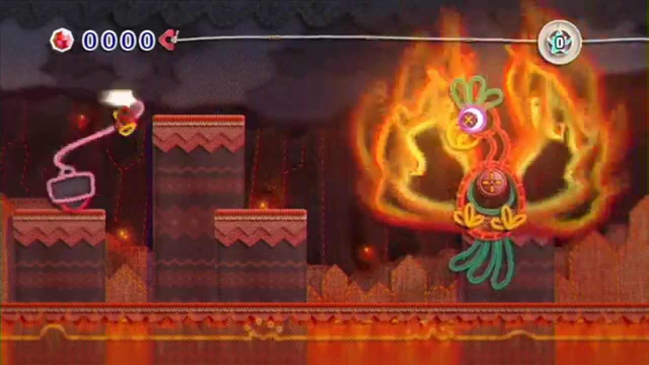 Kirby's Epic Yarn Boss 2 - Hot Wings - YouTube