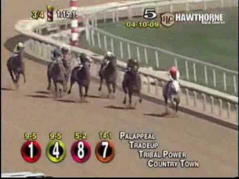 Canoodler's 4/10/09 race at Hawthorne - YouTube