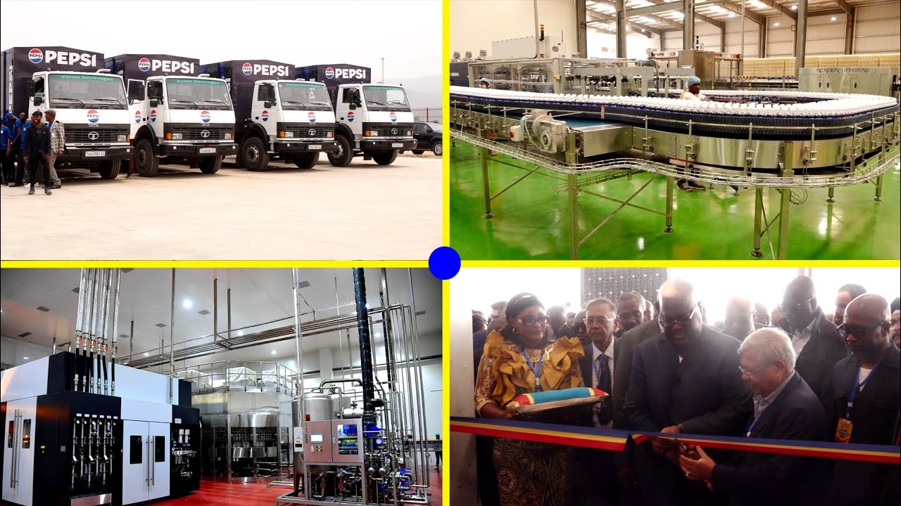 RDC ÉCONOMIE : LE PRÉSIDENT FÉLIX TSHISEKEDI INAUGURE L'USINE DE PEPSI ...