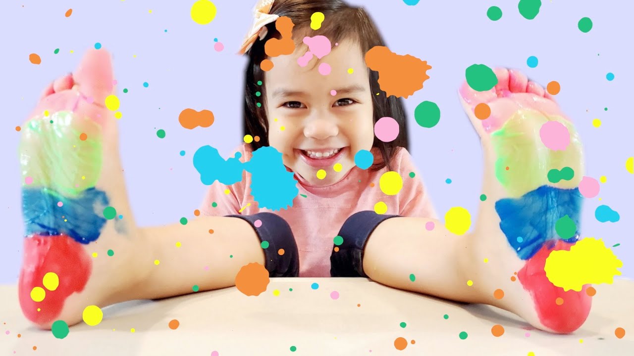 Feet Painting and Learn Colors | Sia and Elias - YouTube