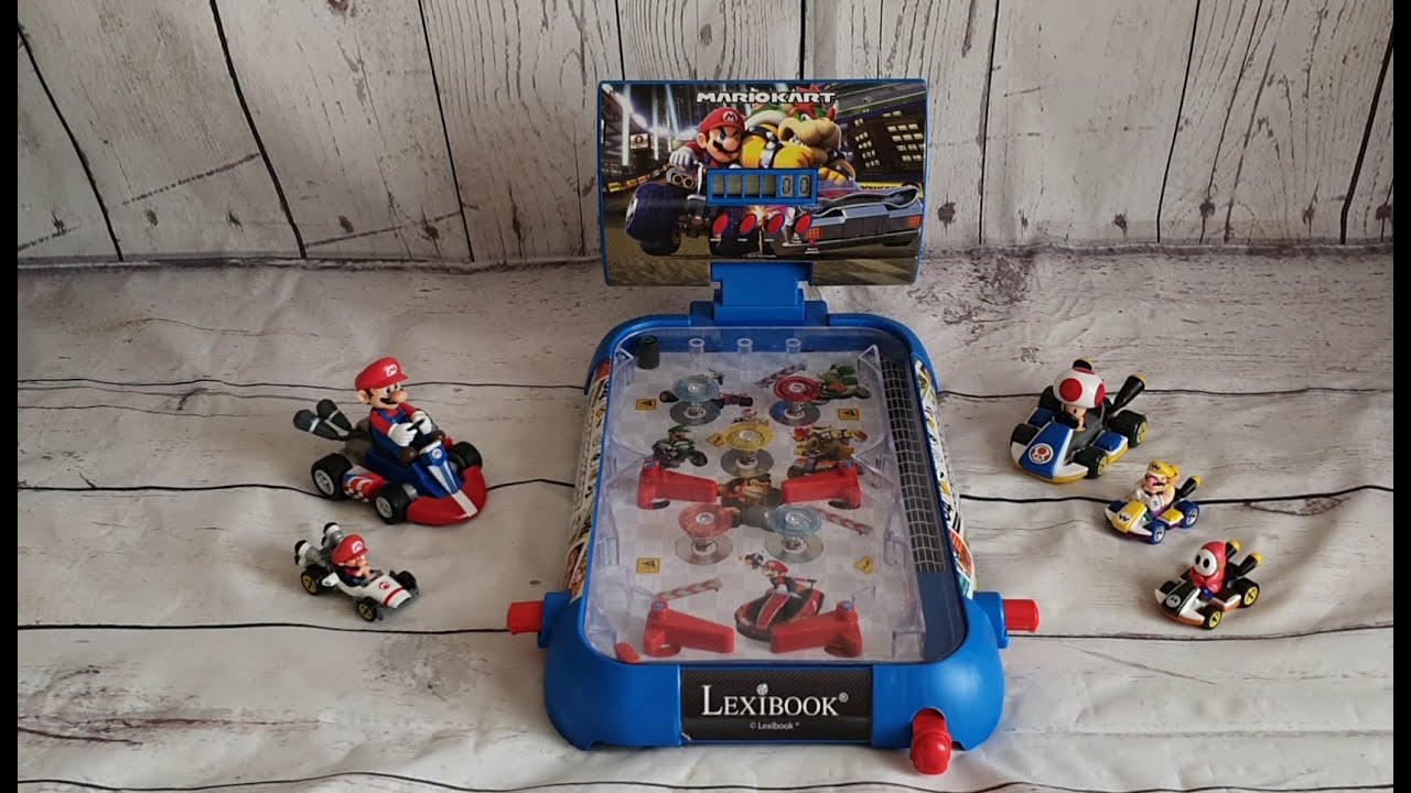 LEXIBOOK JG610NI Nintendo Mario Kart Table Electronic Pinball - YouTube