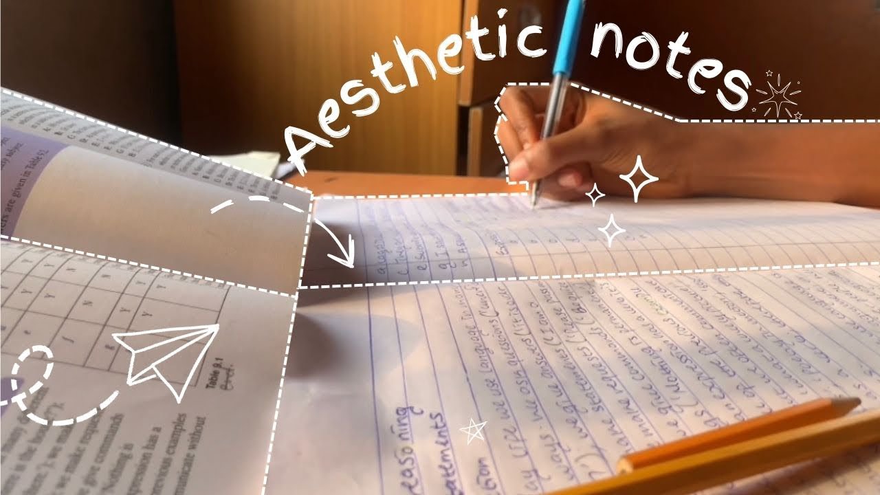 The best way to take Aesthetic🎀 but efficient notes. - YouTube