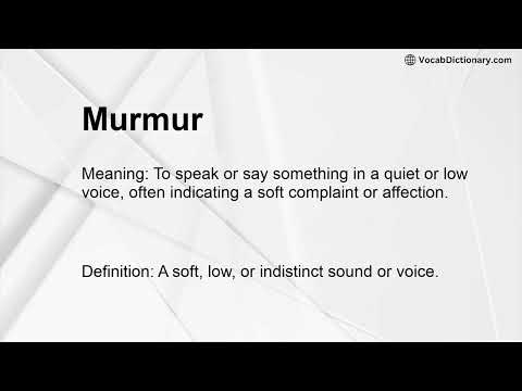 Murmur Meaning