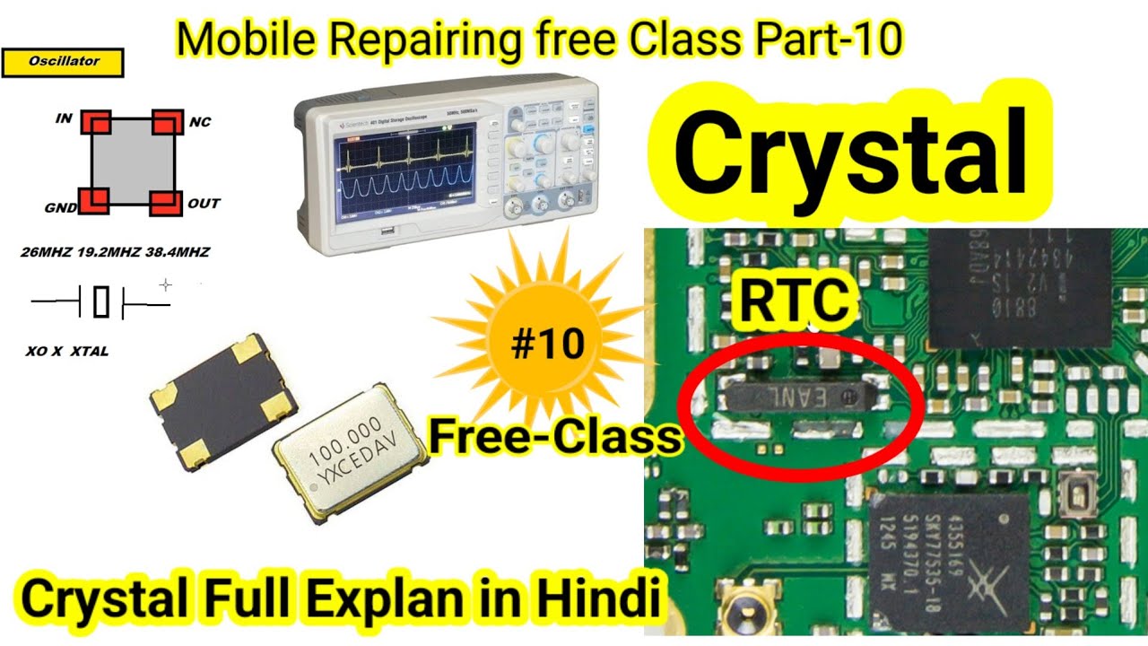Crystal Full Explan In Hindi Mobile Repairing free Class #11 RTC(Real ...
