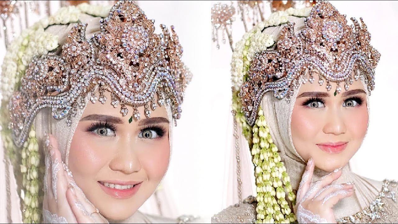 MAKEUP DAN HIJAB SUNDA SIGER UNTUK RESEPSI - YouTube