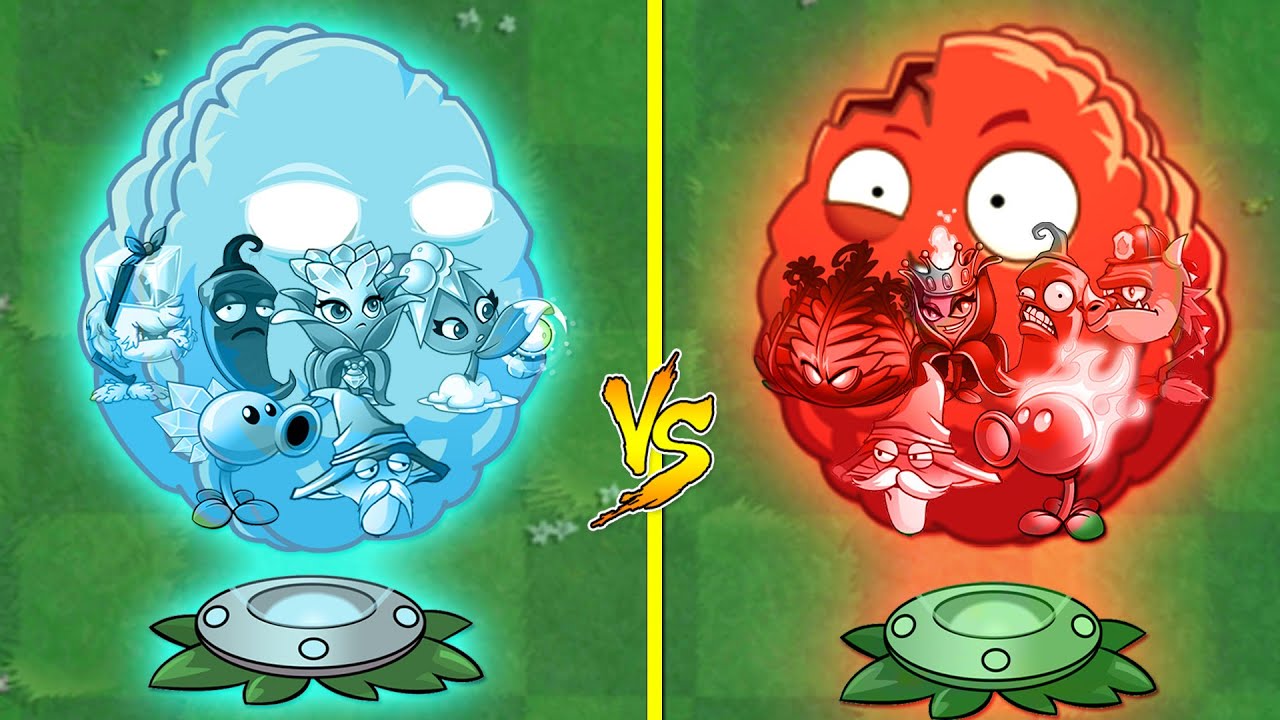 PvZ 2 Discovery - Every Plant BLUE & ORANGE-RED Same Shape Battlez ...