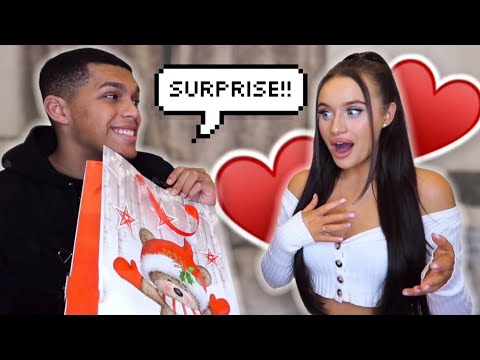 SURPRISING My GIRLFRIEND With A BAD CHRISTMAS PRESENT To See How She Reacts!!