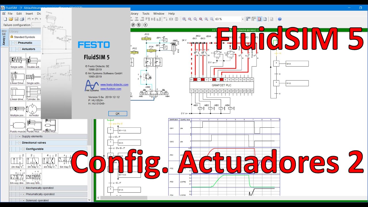 Configuración de Elementos en FluidSIM 5, ejemplos. Parte 2 (Cargas en ángulo) - YouTube