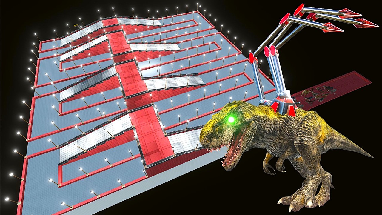 ESCAPE FROM ALIEN T-REX - ARBS - Animal Revolt Battle Simulator - YouTube